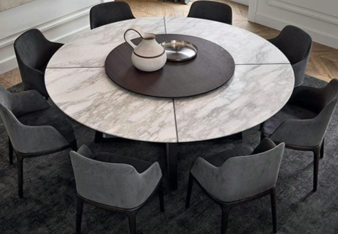 DE-0096類Poliform Concorde Round Table餐桌款式｜成品介紹-歐悅居家設計舘